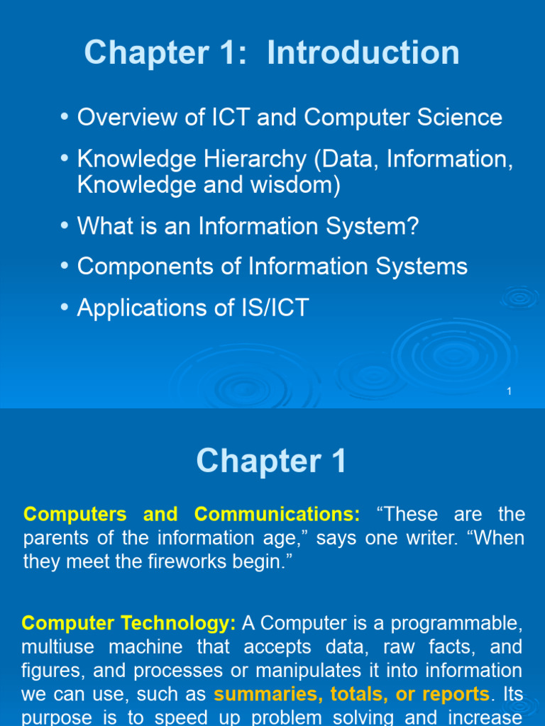 Chapter 1 | PDF | Information System | Information