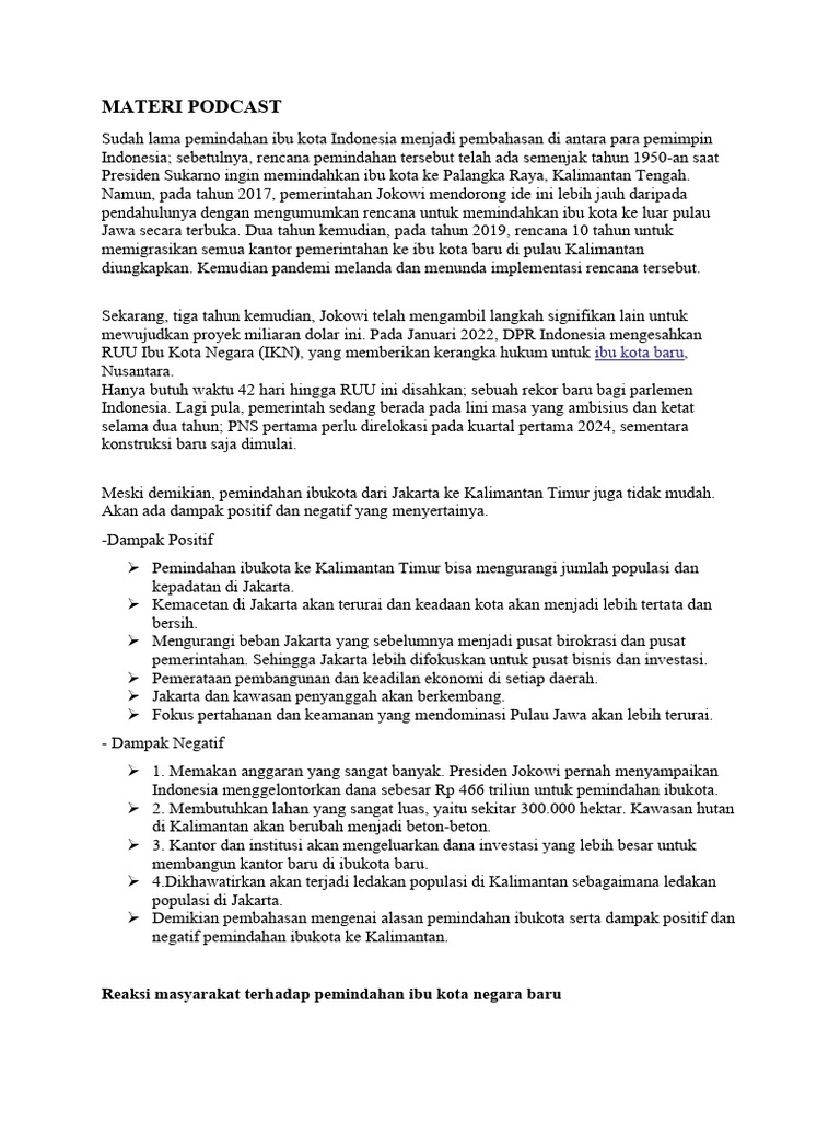 Materi Podcast | PDF