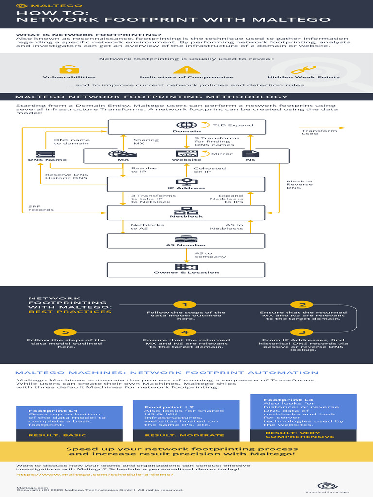 Infographic Network Footprint | PDF | Domain Name System | Computer Network