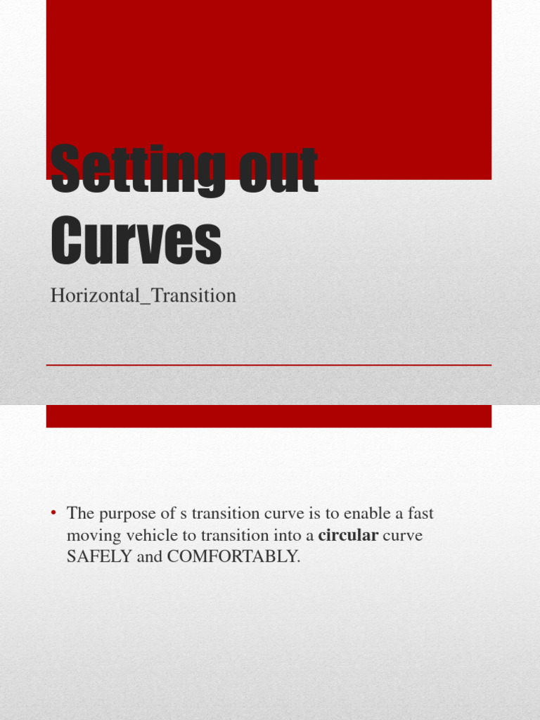 Setting Out Curves - Transition | PDF | Angle | Geometry