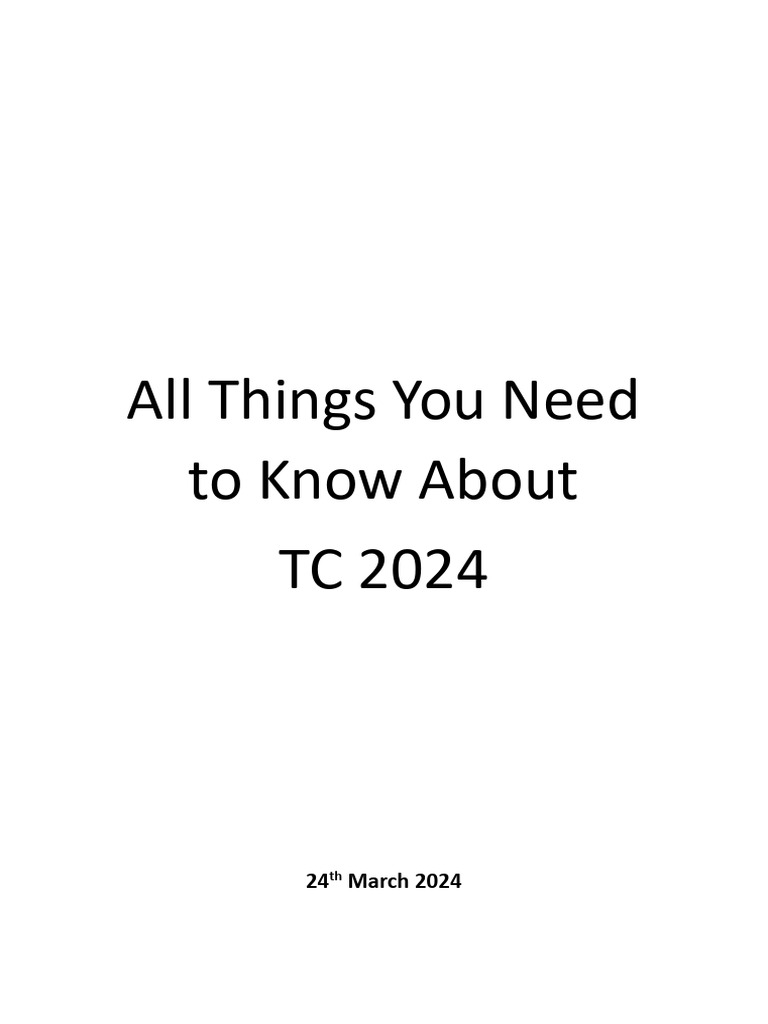 TC 2024 Guidelines - Rev2 | PDF