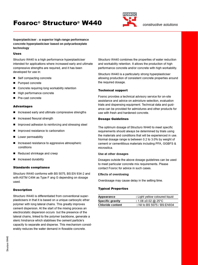 Structuro W440 | PDF | Concrete | Applied And Interdisciplinary Physics