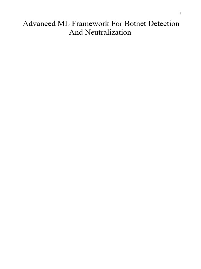 Botnet Detection - IEEE - Doc2 | PDF | Machine Learning | Computer Security Botnet Detection - IEEE - Doc2 | PDF | Machine Learning | Computer Security