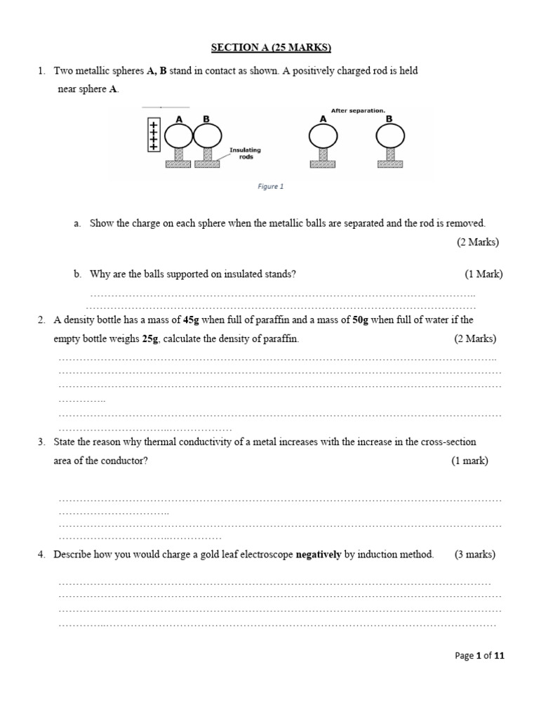 Physics Form 2 End of Term 3 | PDF | Pressure | Applied And ...