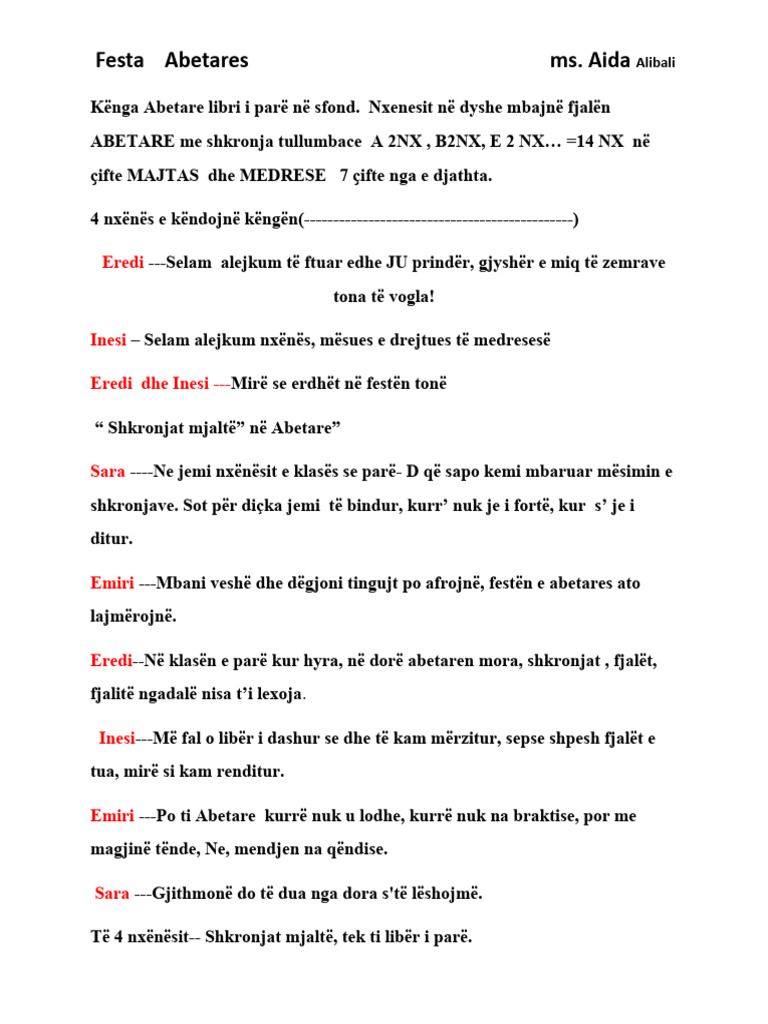 Festa e Abetares 2024 Punoi (Aida) | PDF