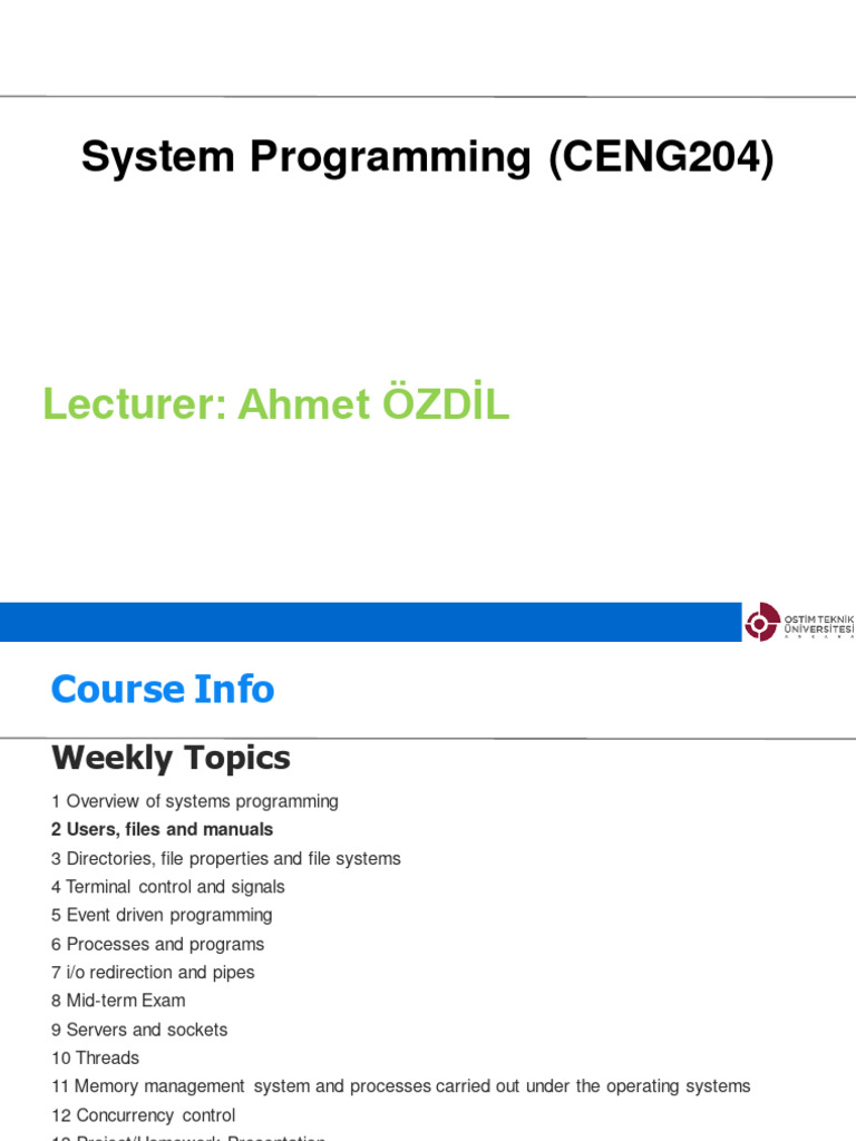 Systems Programming Course Overview | PDF | Operating System | Computer File