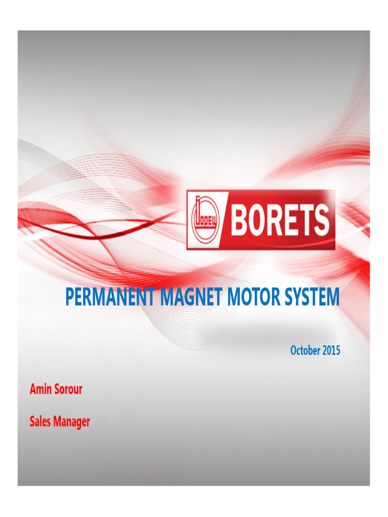 PMM Presentation | PDF | Electric Motor | Electromagnetism