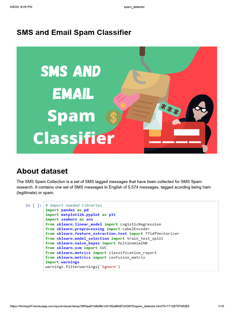 Spam Detection | PDF | Machine Learning | Multivariate Statistics