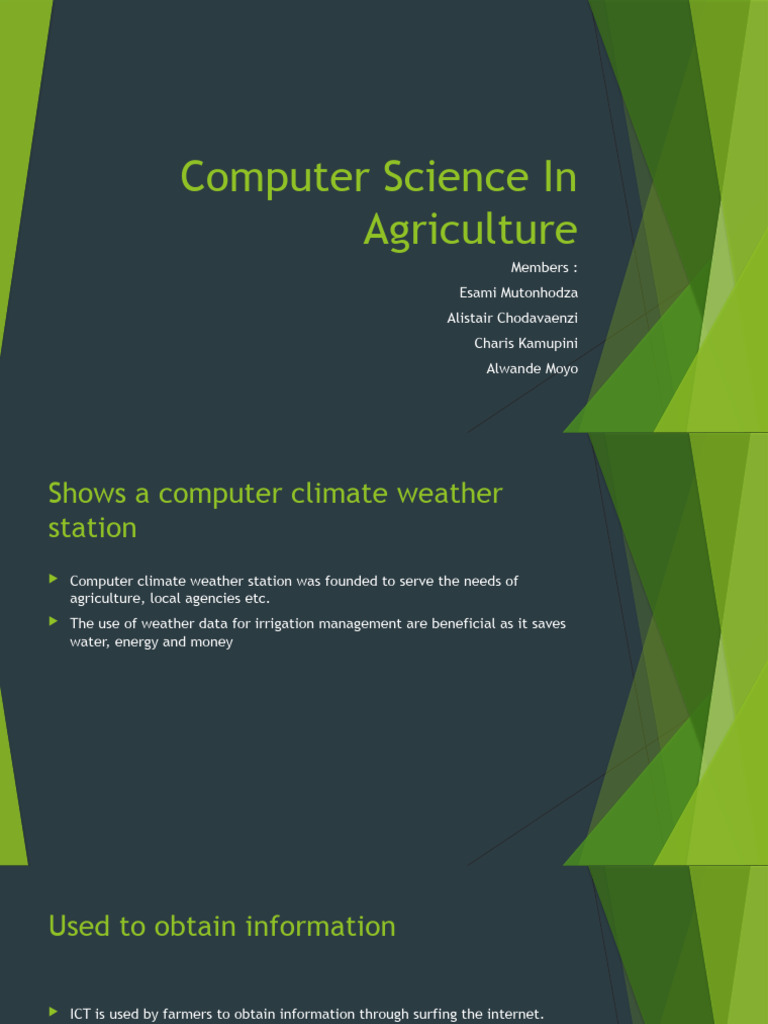 Computer Science in Agriculture | PDF