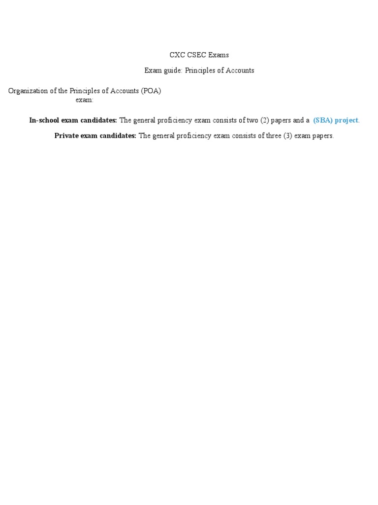 CXC CSEC Principles of Accounts Guide | PDF | Balance Sheet | Accounting