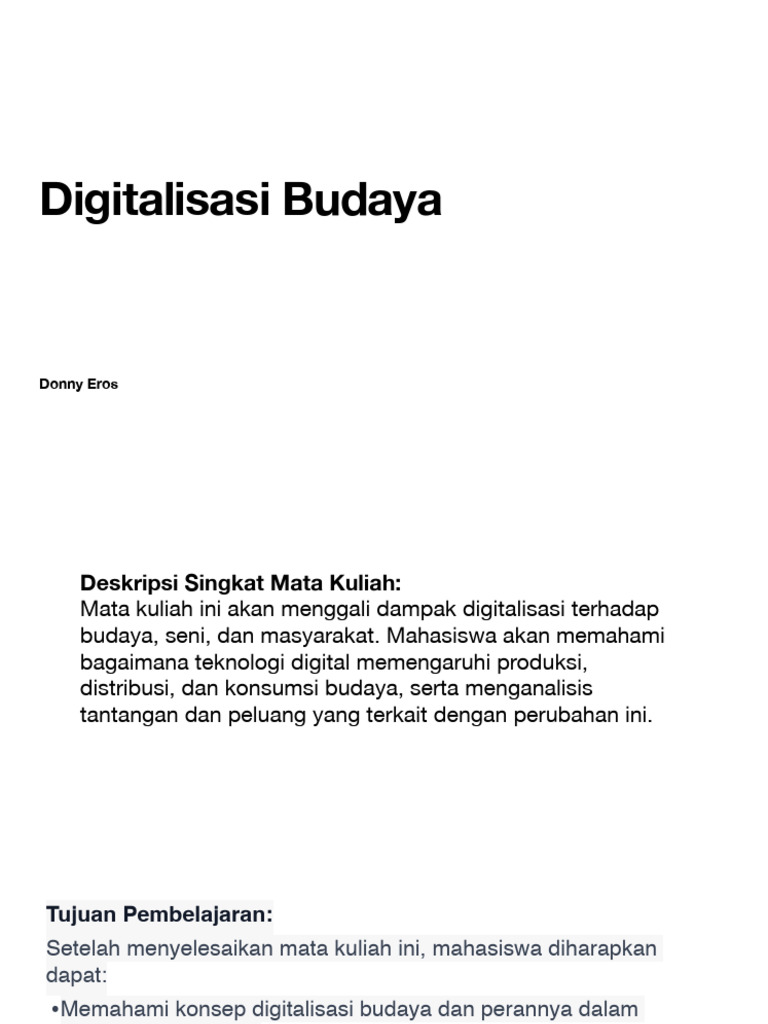 Digitalisasi Budaya Pdf