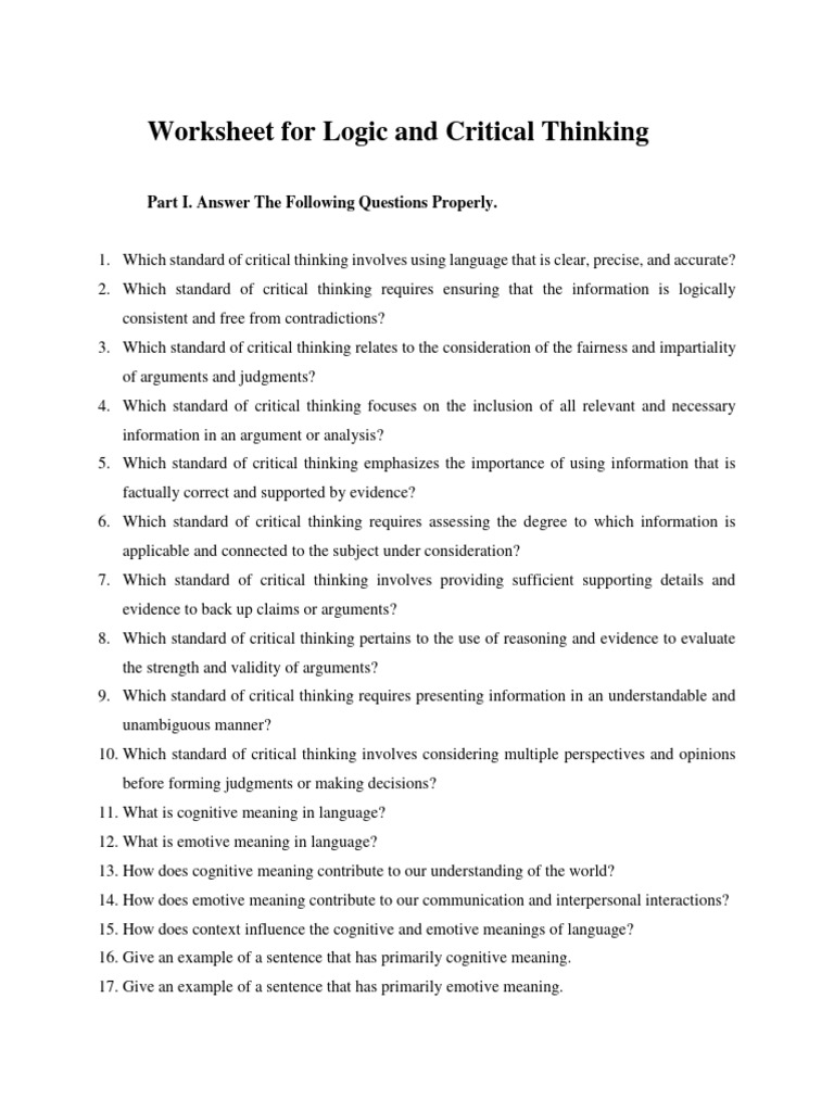 Critical Thinking Test | PDF | Fallacy | Critical Thinking