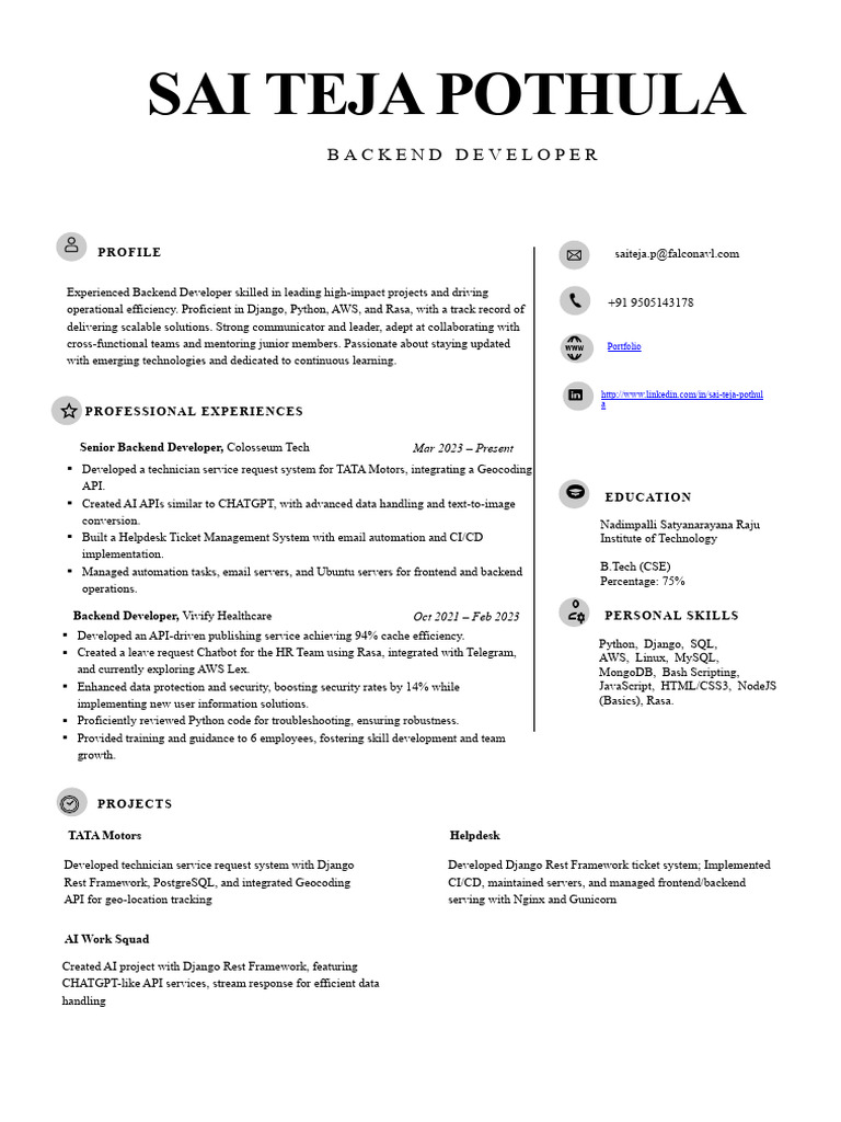 Sai Teja Resume New 2 | PDF | Amazon Web Services | Computer Science