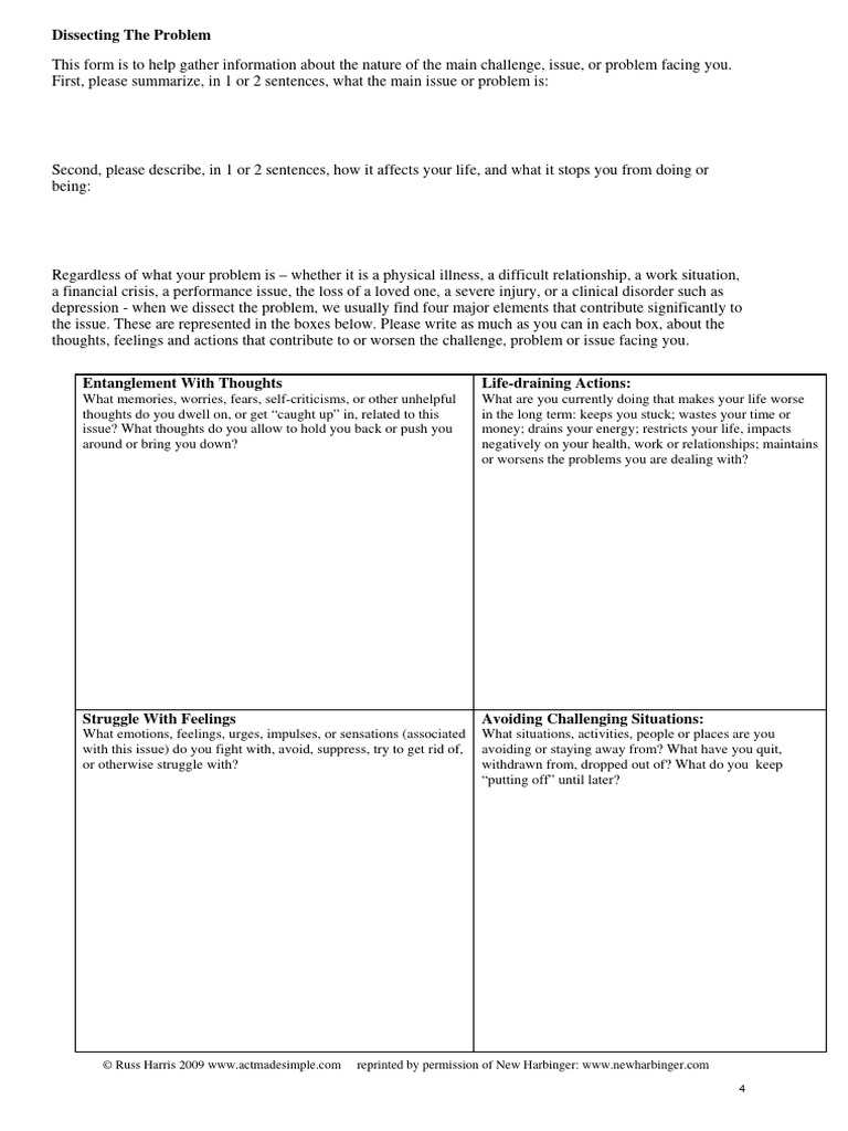 Dissecting The Problem | PDF | Feeling | Thought