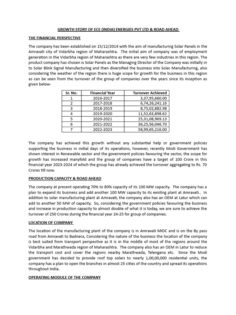 Growth Story of Ece | PDF | Economies | Sustainable Energy