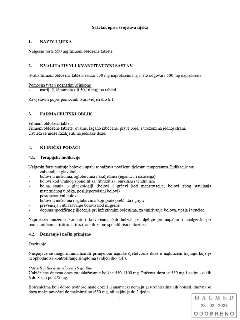 Nalgesin Forte SPC | PDF