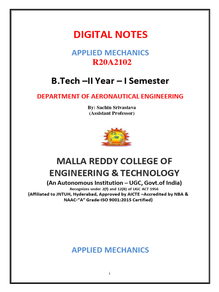 Applied Mechanics | PDF | Force | Friction