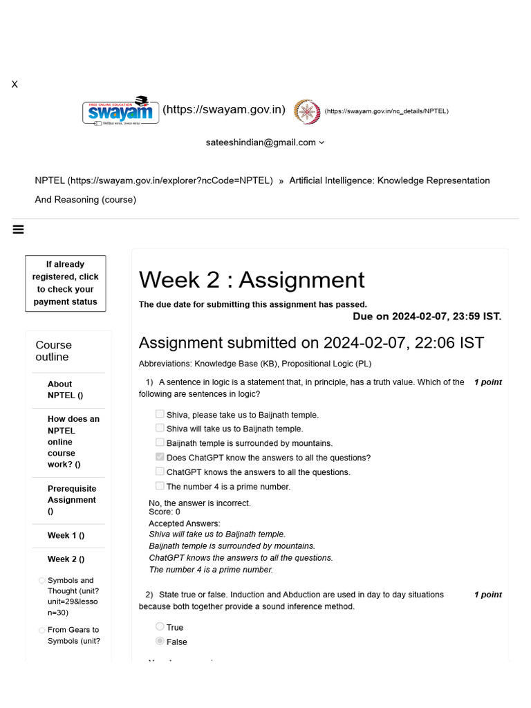 Artificial Intelligence - Knowledge Representation and Reasoning - Unit ...