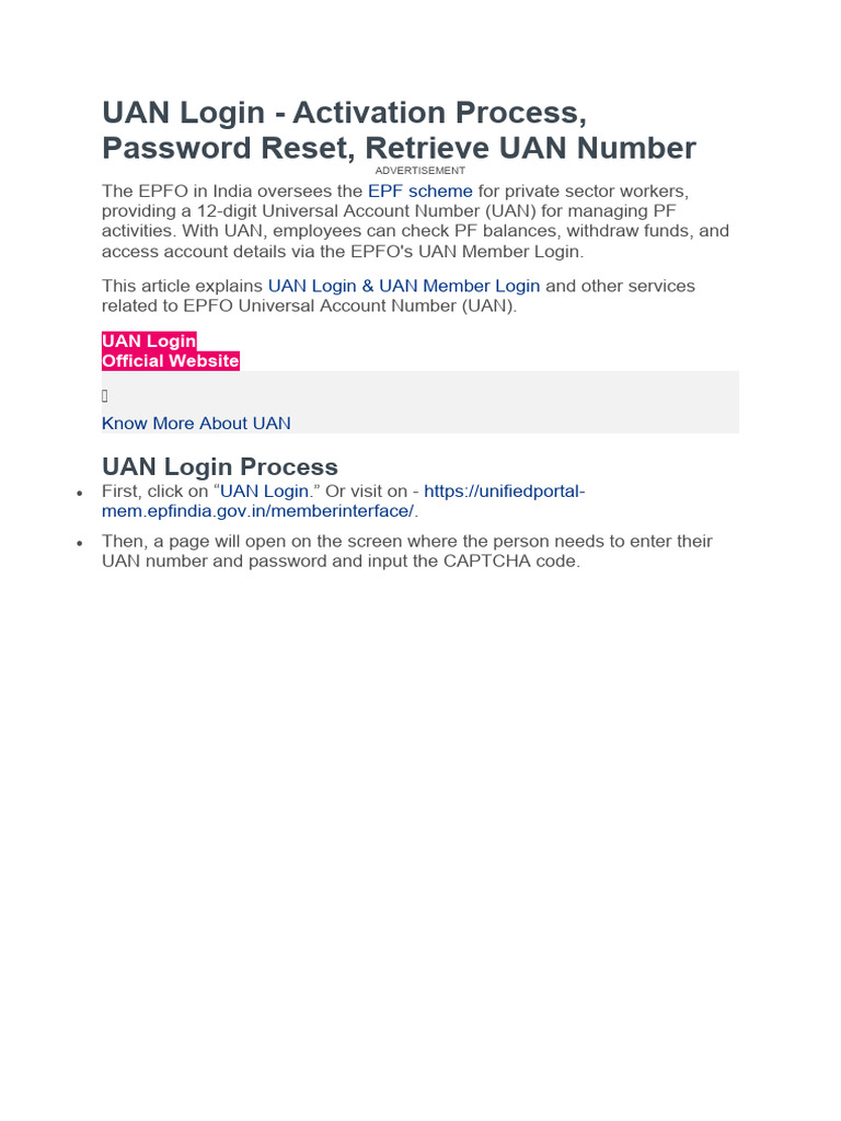 UAN Login | PDF | Computer Access Control | Cybercrime
