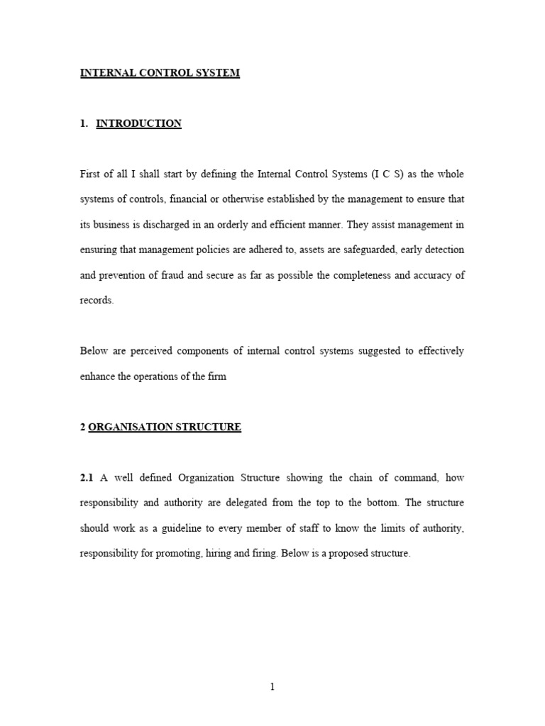 Internal Control Systems | PDF | Cheque | Payments