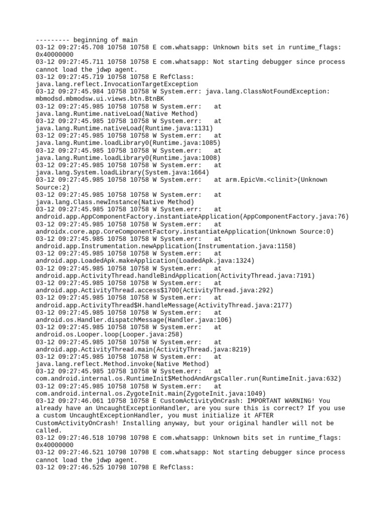 Logcat | PDF | Computer File | Java (Programming Language)