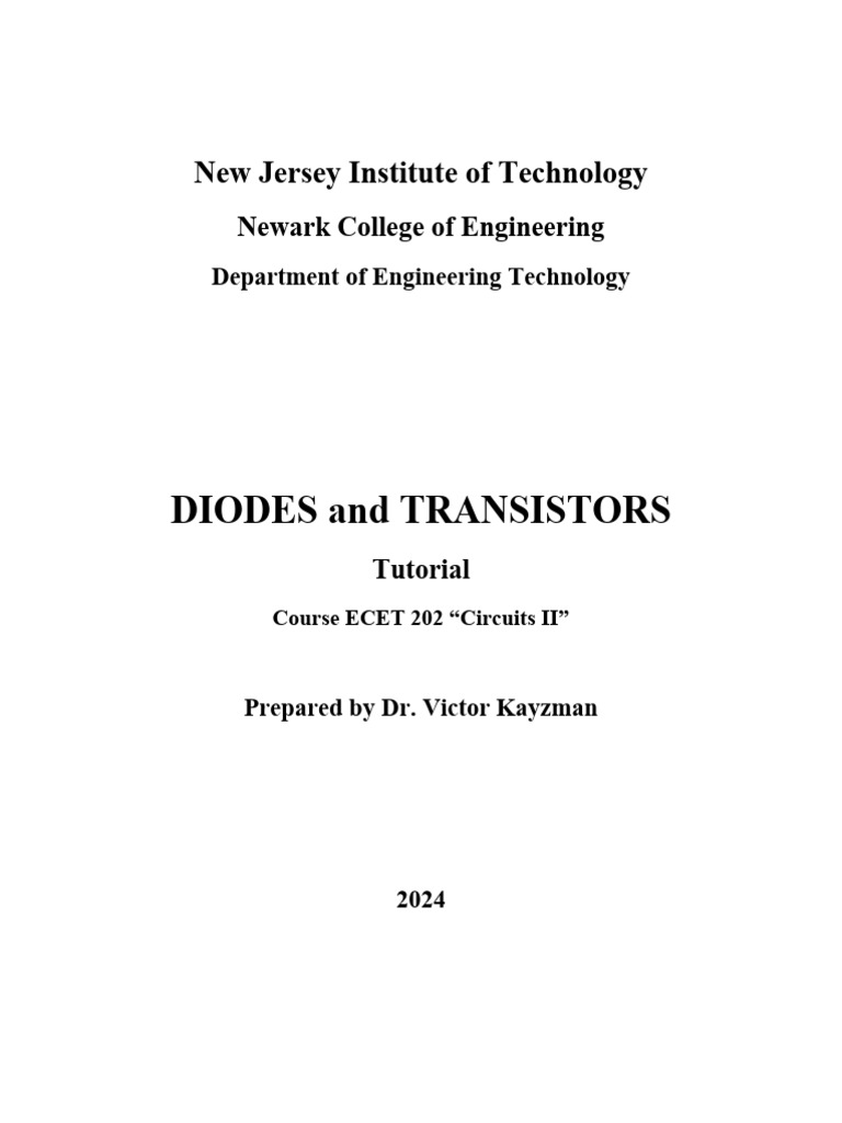 Diodes and Transistors | PDF | P–N Junction | Semiconductors