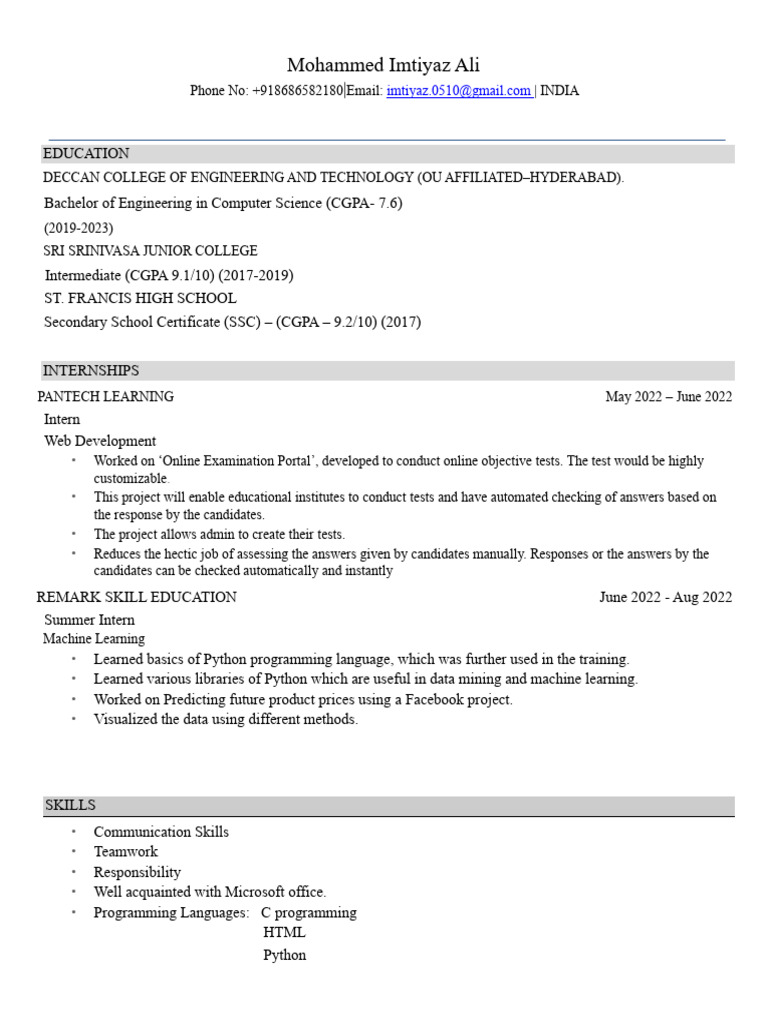 Resume 3 | PDF | Online And Offline | Computing