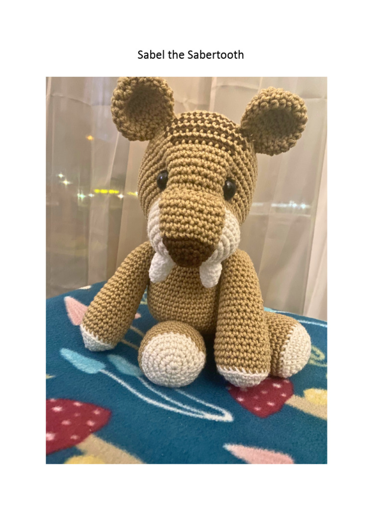 Sabel The Sabertooth | PDF | Crochet | Crafts