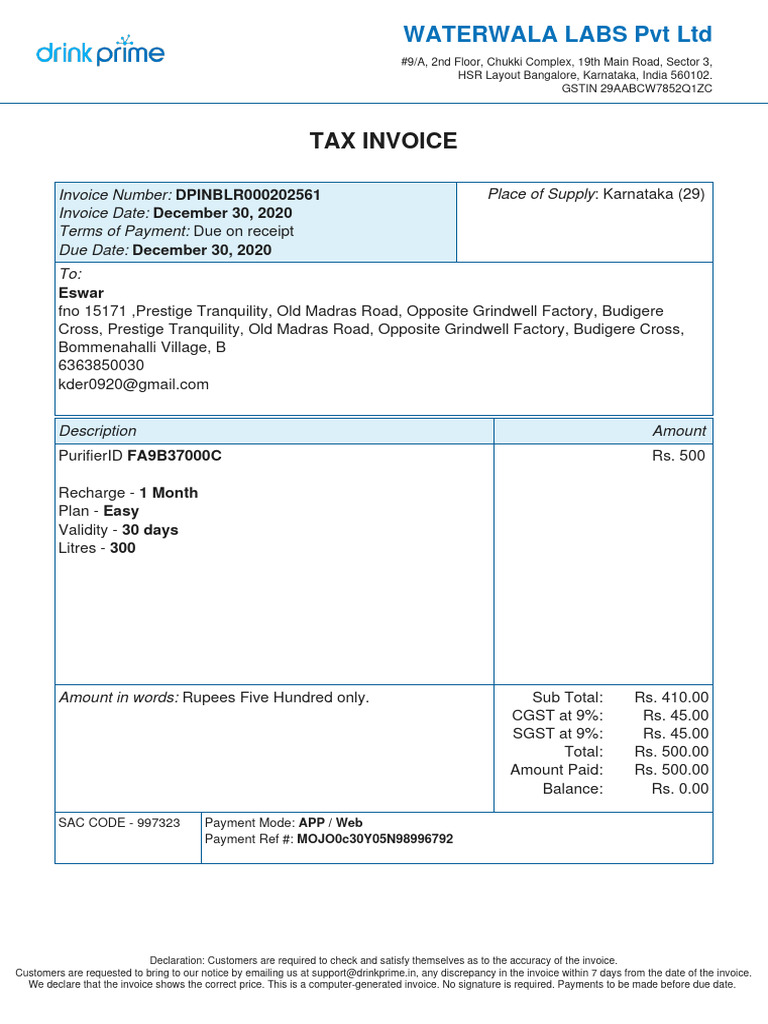 DP-Invoice | PDF | Invoice | Taxes