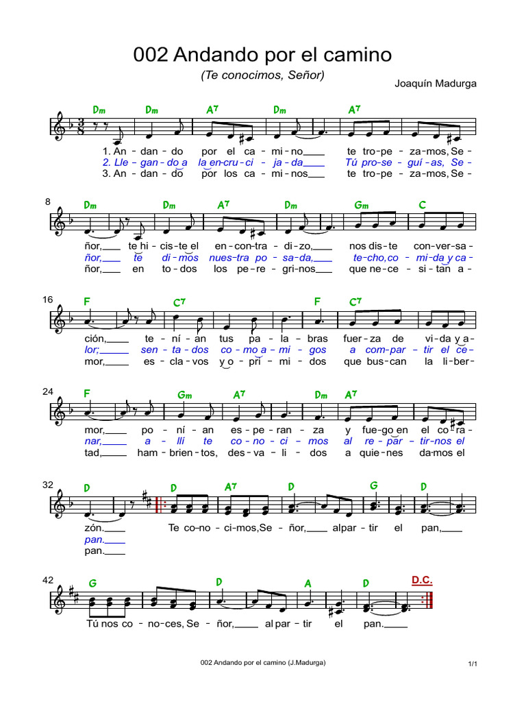 Andando por el camino (J.Madurga) | PDF