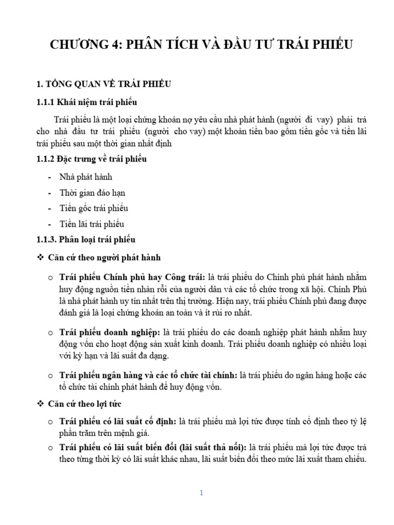 CH NG 4 Phan Tich Va Dau Tu Trai Phieu | PDF