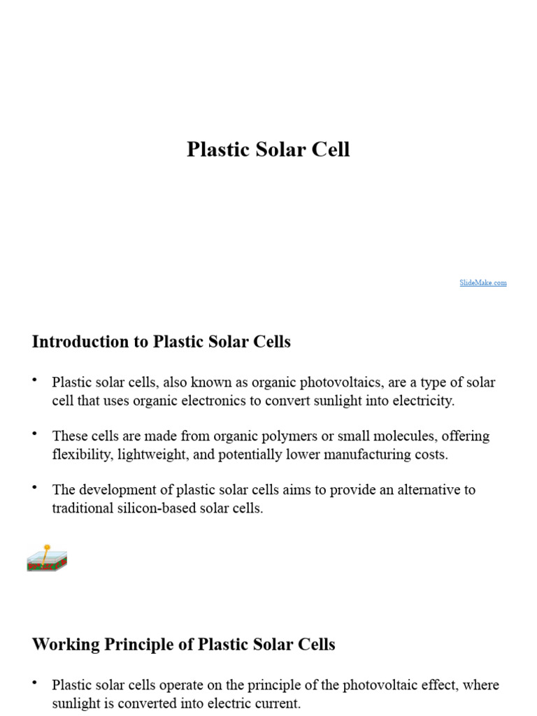 Plastic Solar Cell | PDF | Solar Power | Solar Cell