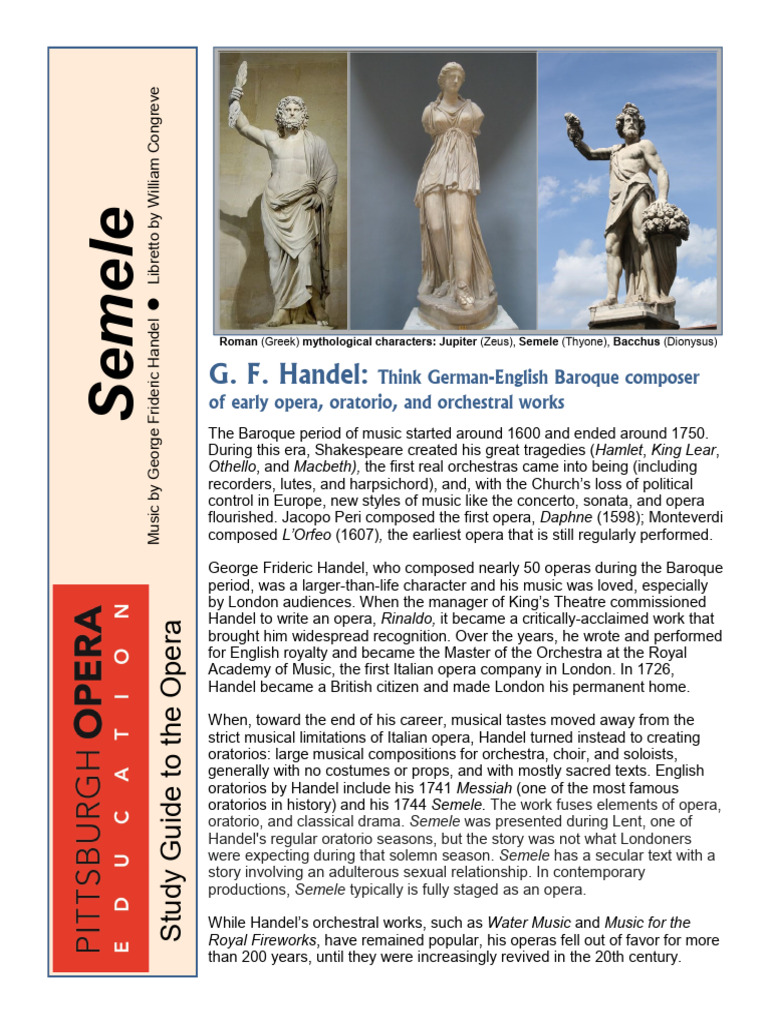 Handel's Semele: A Baroque Opera Guide | PDF