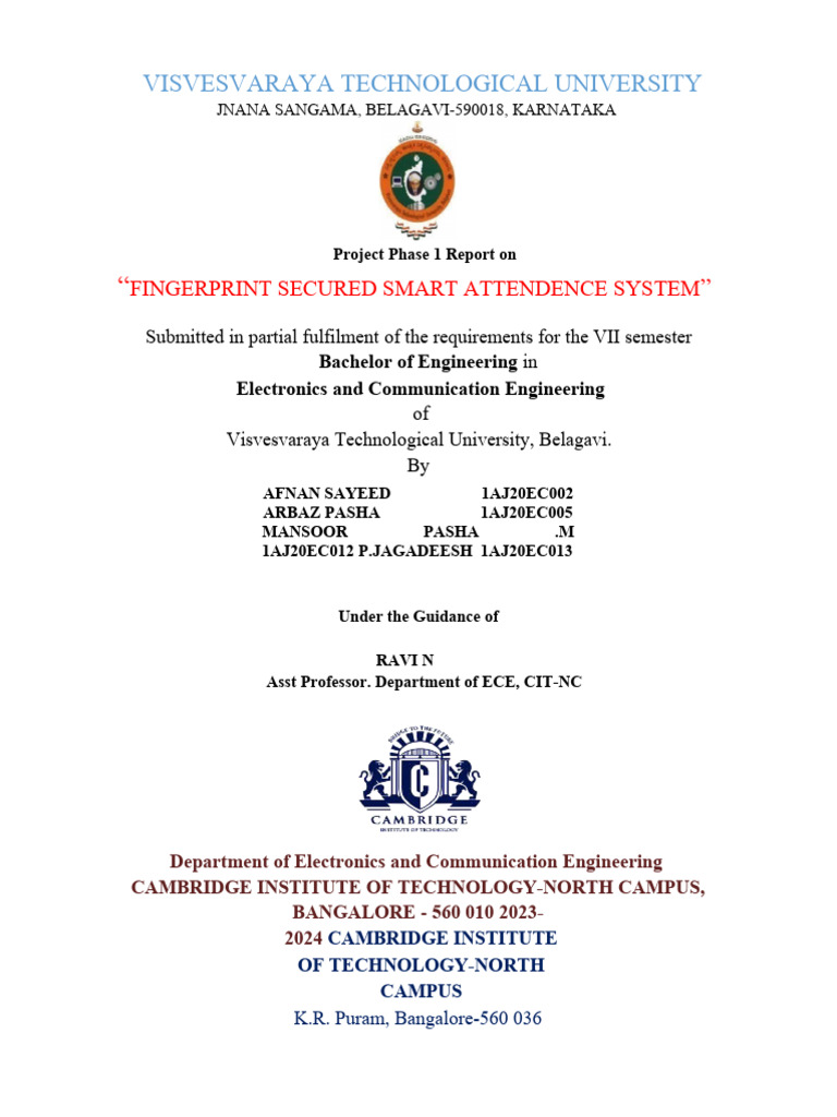 Report On Fingerprint Technology Pdf Security Computer Security