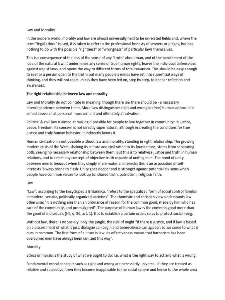 Read Lang | PDF | Natural Law | Morality