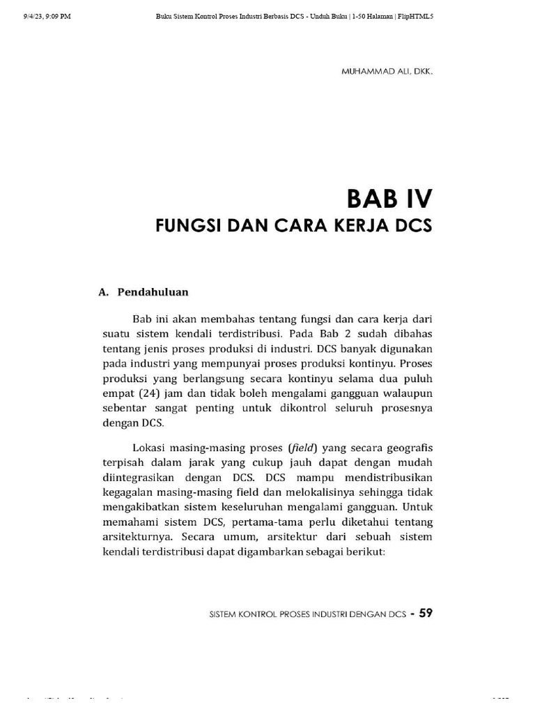 Materi 4 Buku Sistem Kontrol Proses Industri Berbasis DCS | PDF