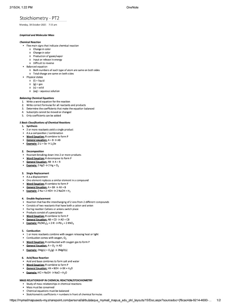 Stoichiometry (Part 2) | PDF
