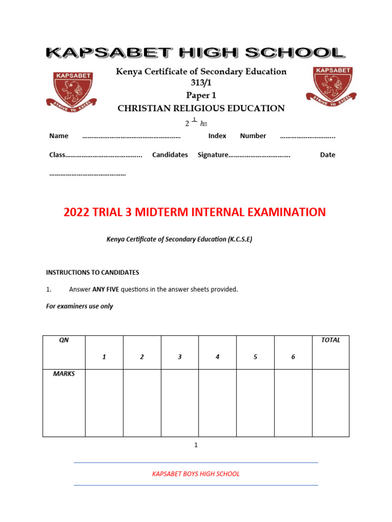 Cre PP1 QS | PDF | Bible | Israelites