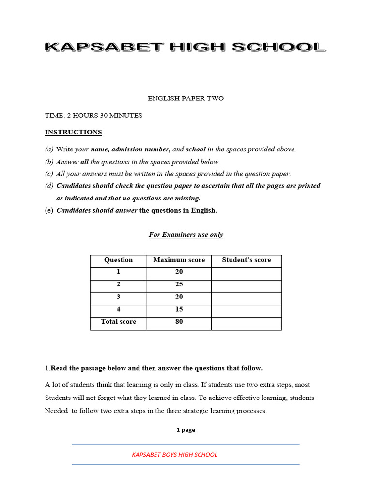 ENG-PP2-MS | PDF | Learning