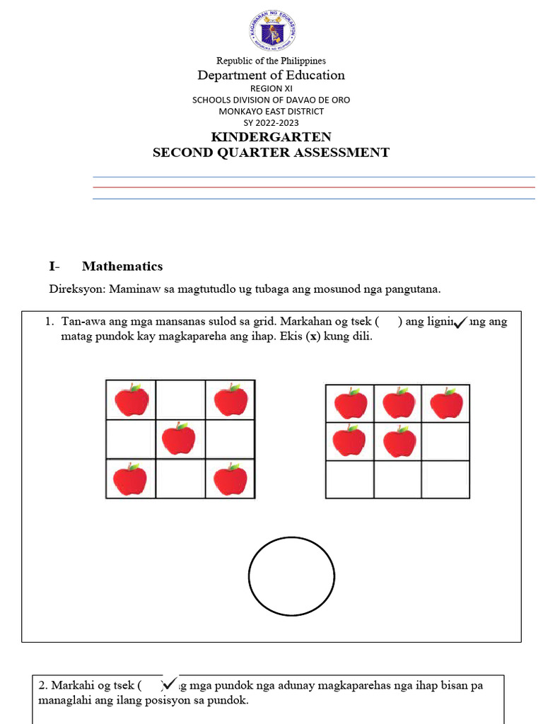 2nd Quarter Assessment Pdf