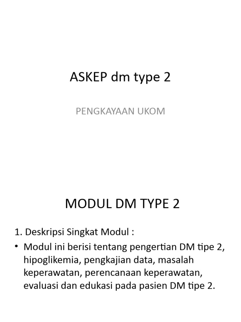 ASKEP DM Type 2 | PDF