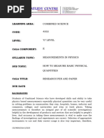 ZJC Form 1 END OF YEAR Combined Science Exam 2024 | PDF