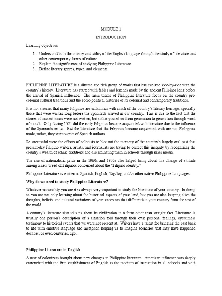 Module 1 | PDF | Narration | Narrative