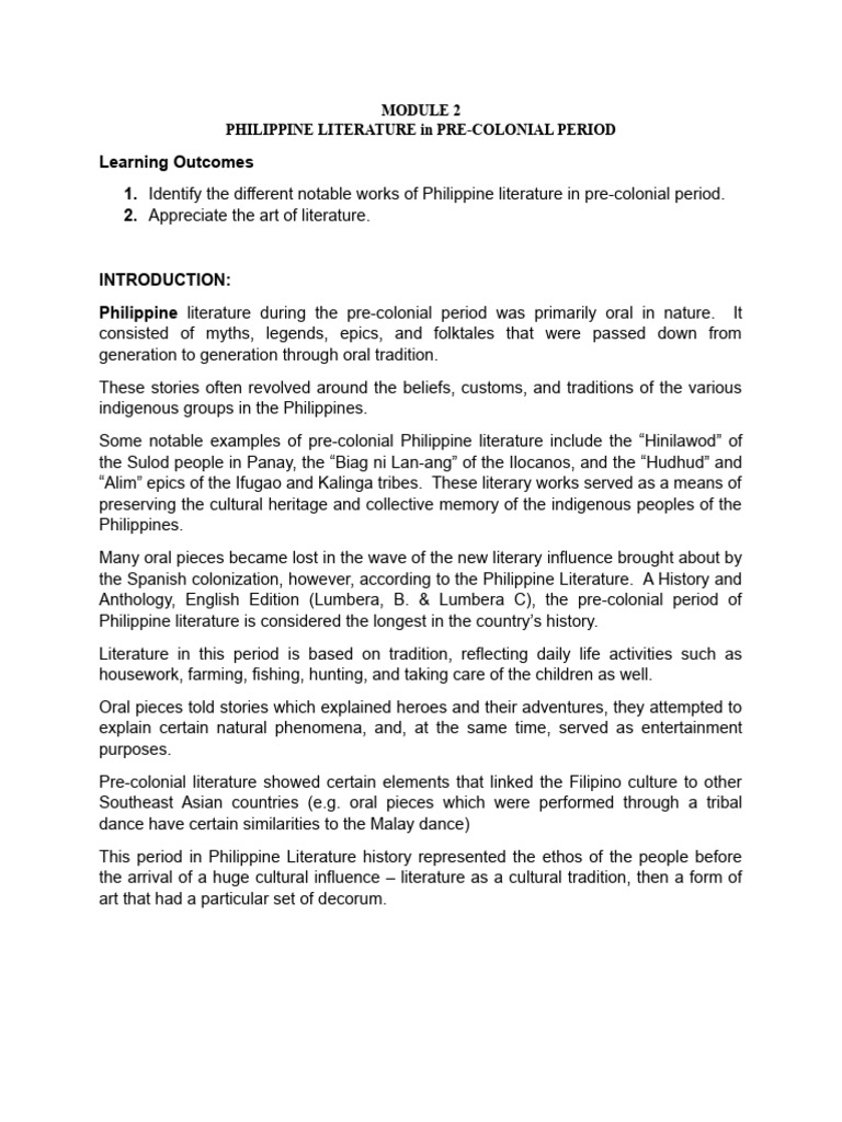 Module 2 Pre Colonial | PDF