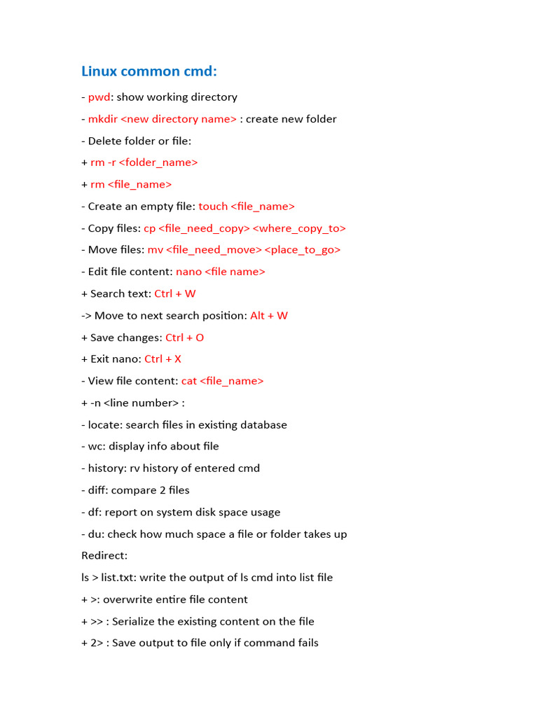 Linux Common CMD | PDF