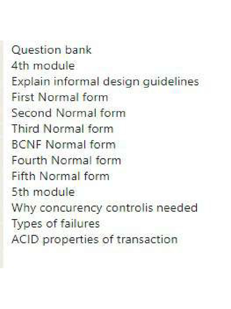 Dbms 2nd Ia Question Bank | PDF