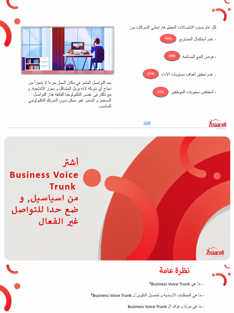 Business Voice Trunk - FAQs (Arabic) | PDF