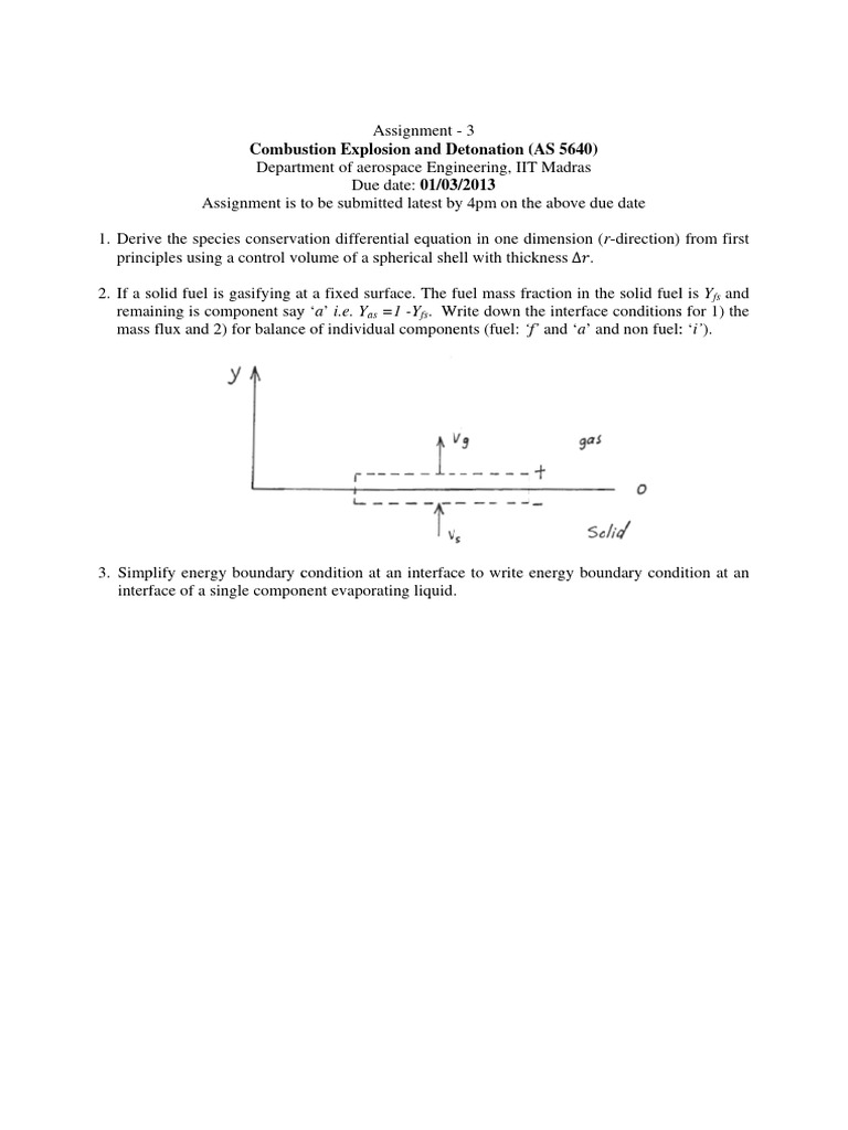 Aerospace Combustion Assignment | PDF | Teaching Methods & Materials | Technology & Engineering