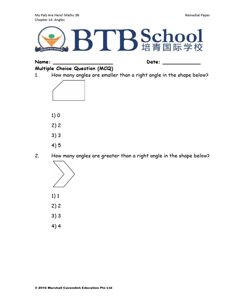 Remedial Paper Angles | PDF | Rotation | Metrology