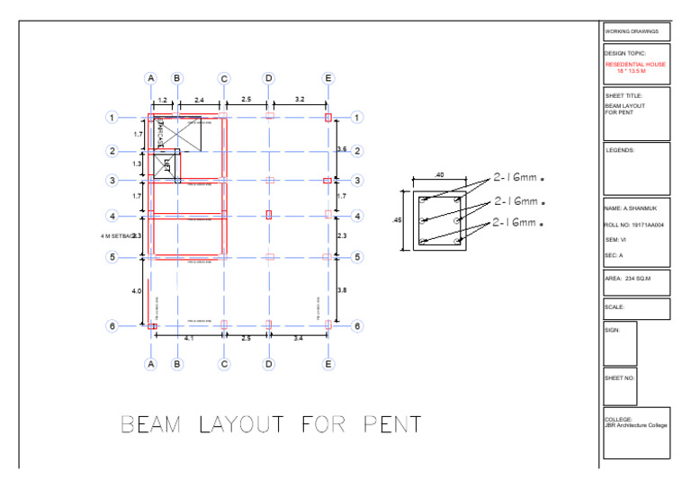A2 Beam Layout Pent | PDF